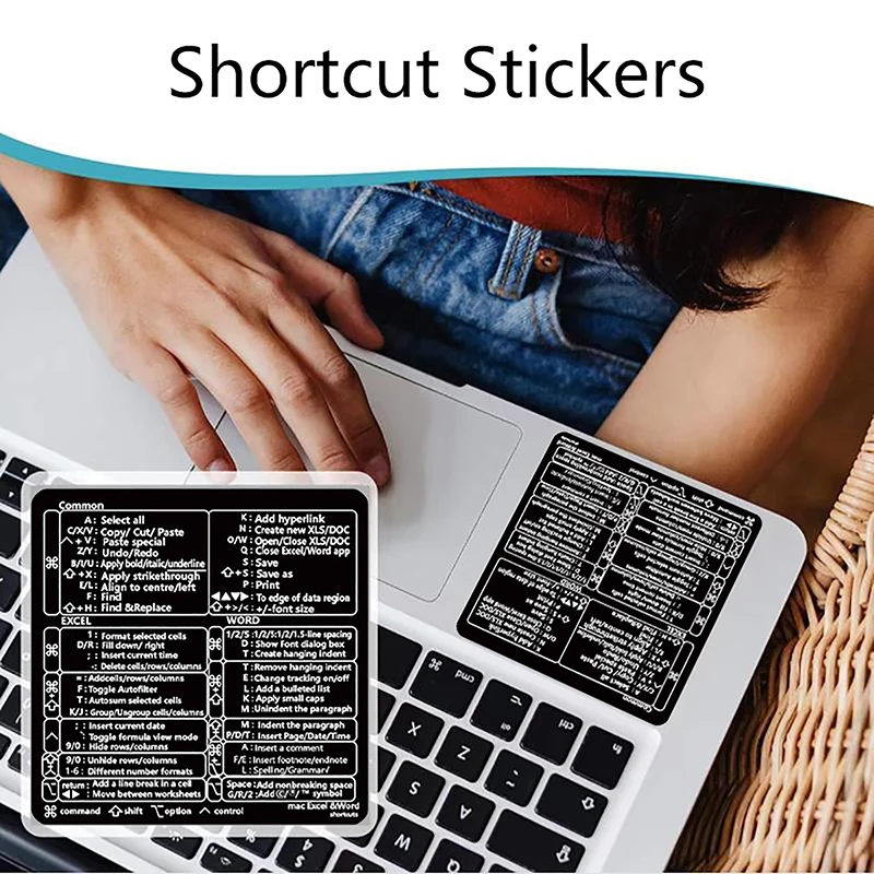 1Pc PC Reference Keyboard Shortcut Sticker Adhesive For Windows PC ...