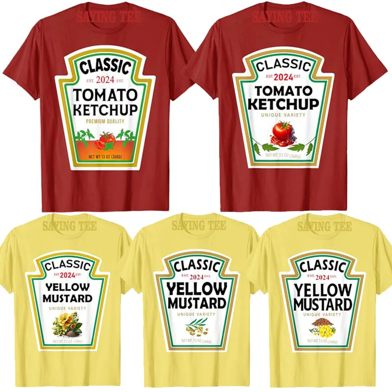 Classic Red Tomato Ketchup Yellow Mustard Easy DIY Couples Costume ...