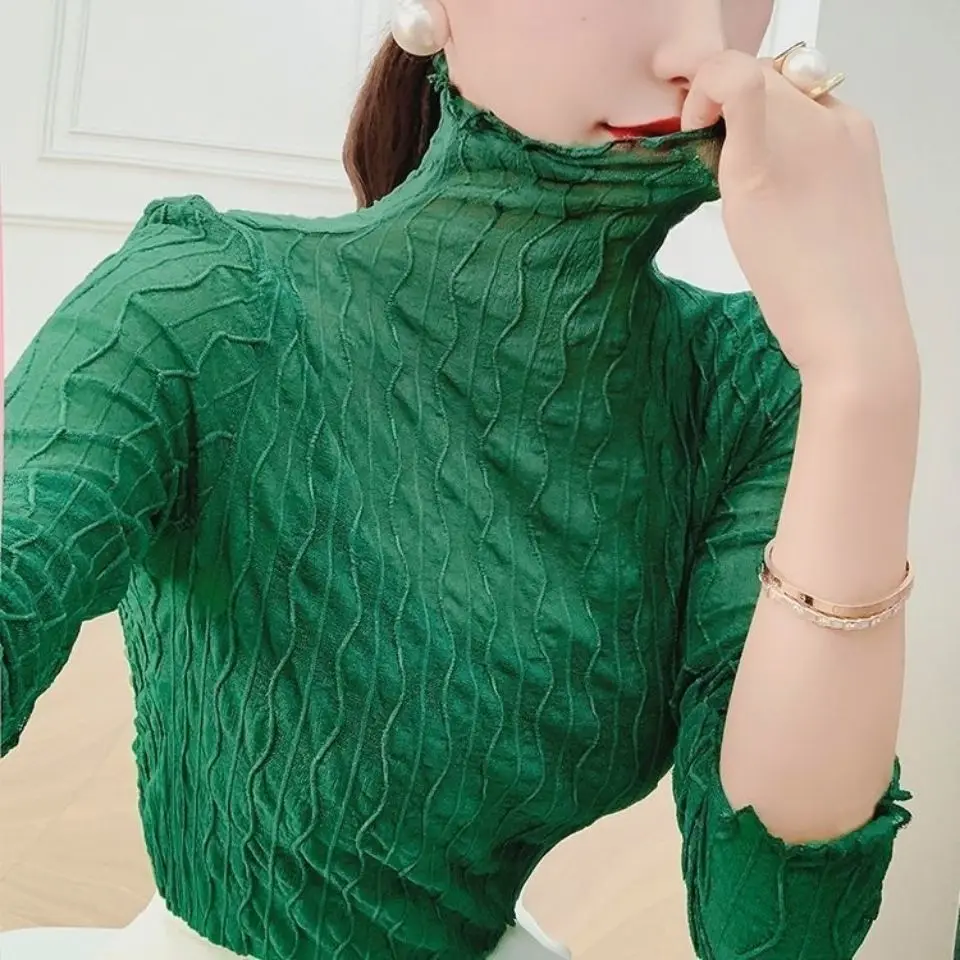 Sexy Women T Shirt See Through Transparent Mesh Tops Slim Long Sleeve ...