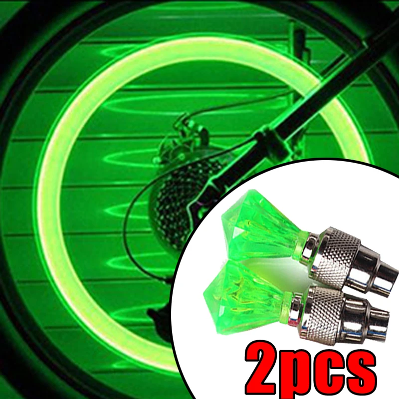 2PCS Car Motorcycle Hot Wheel Spoke Light LED Bicycle Neon Valve Light ...