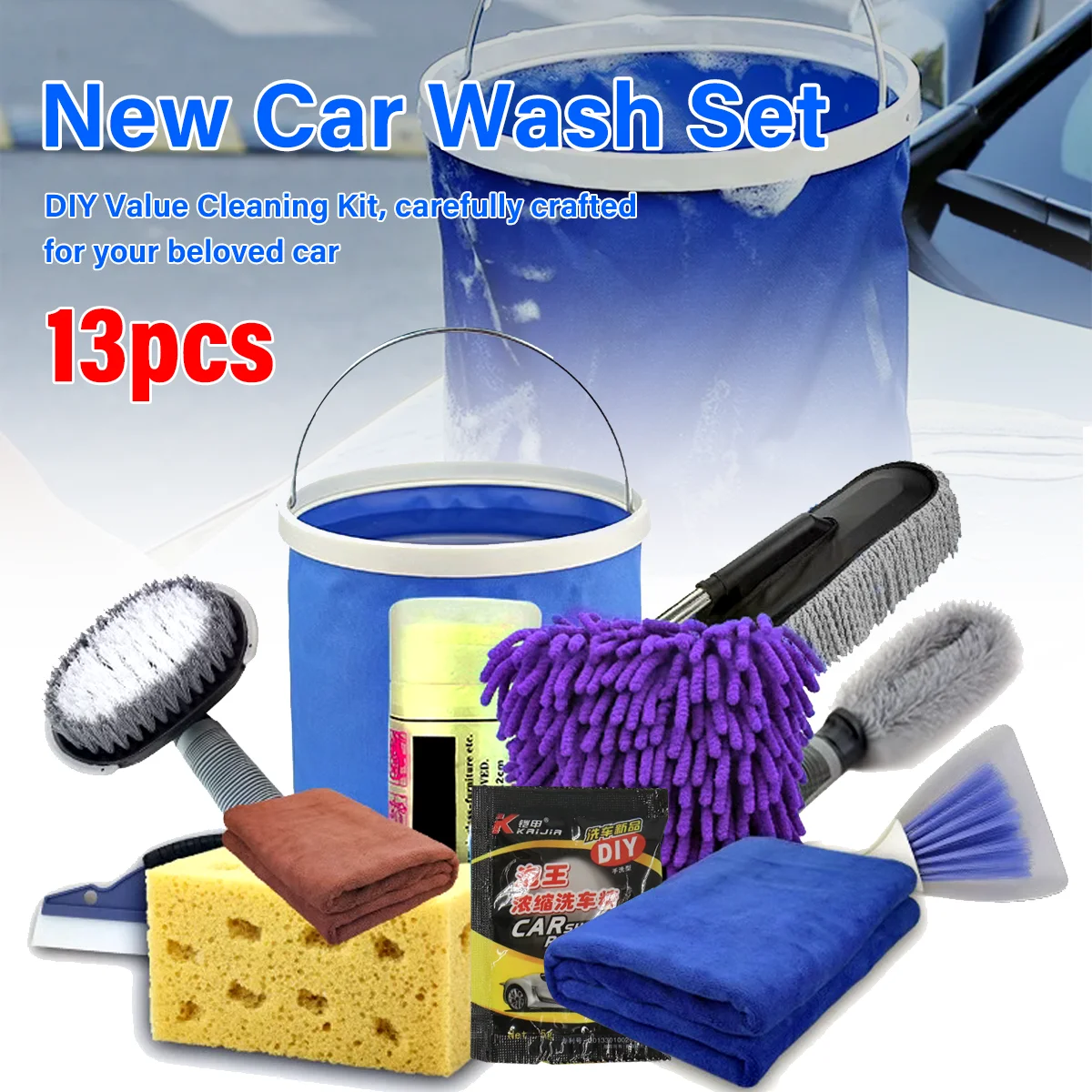 13Pcs Car Detailing Brush Set,Soft Brushes Interior Wheel Valet Pro ...