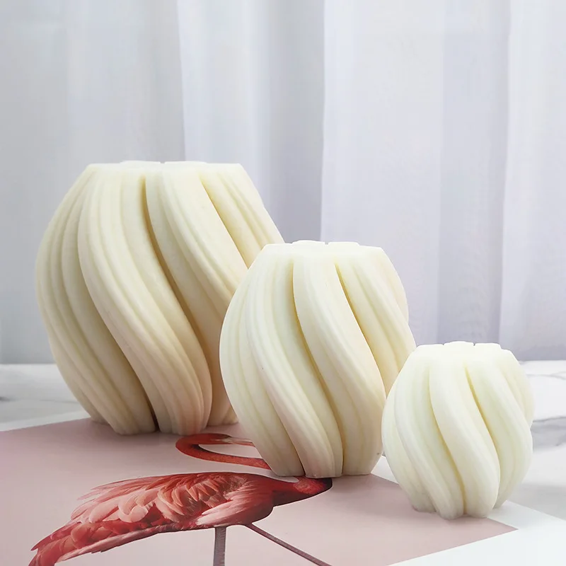 Beautiful-3D-Unique-Candles-Molds-Carved-Wavy-Candle-Abstract-Art ...