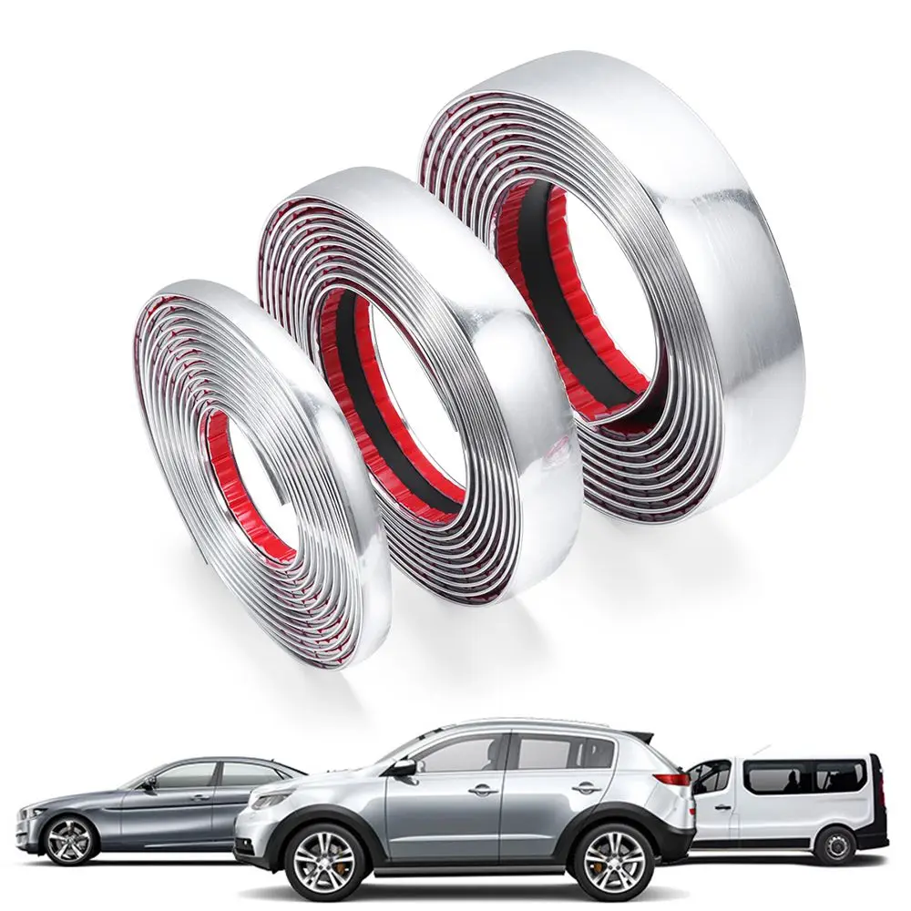 Chrome-Moulding-Trim-Car-Door-Protector-Stickers-Strip-Bumper-Grill-Car ...