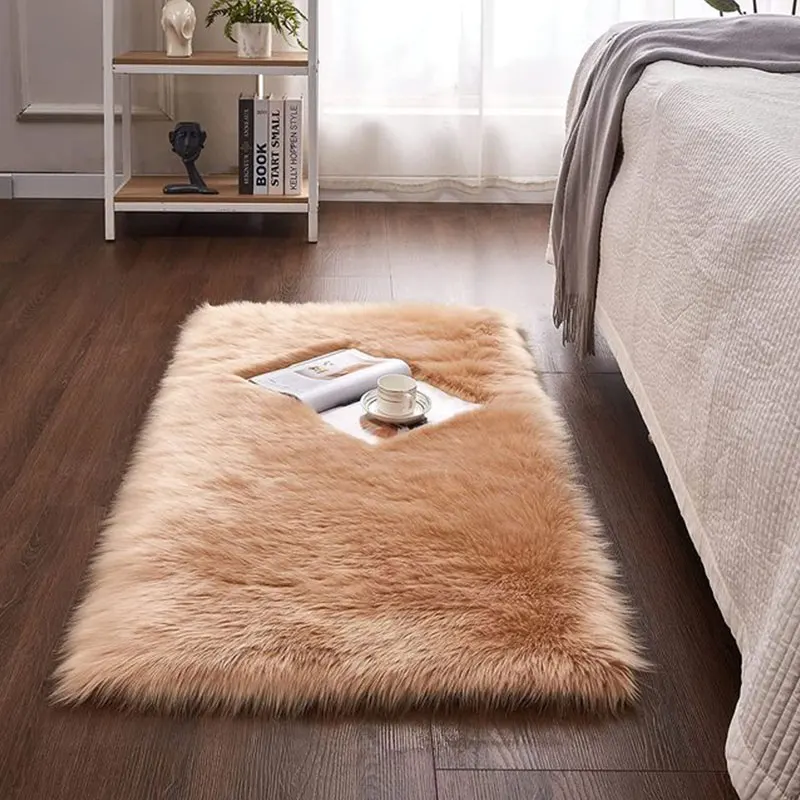 Soft-Bedroom-Wool-Rug-Fluffy-Washble-Kids-Room-Floor-Foot-Furry-Mat ...