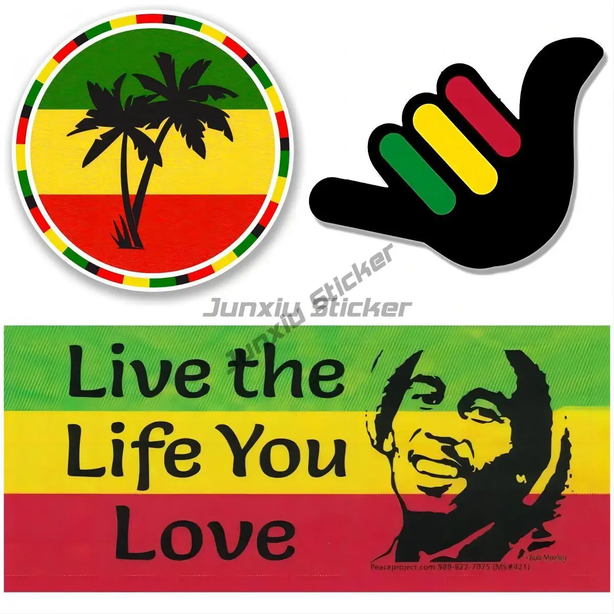 Hang-Loose-Hand-Shaped-with-Rasta-Stripes-Sticker-Weed-Pot-Rastafari ...