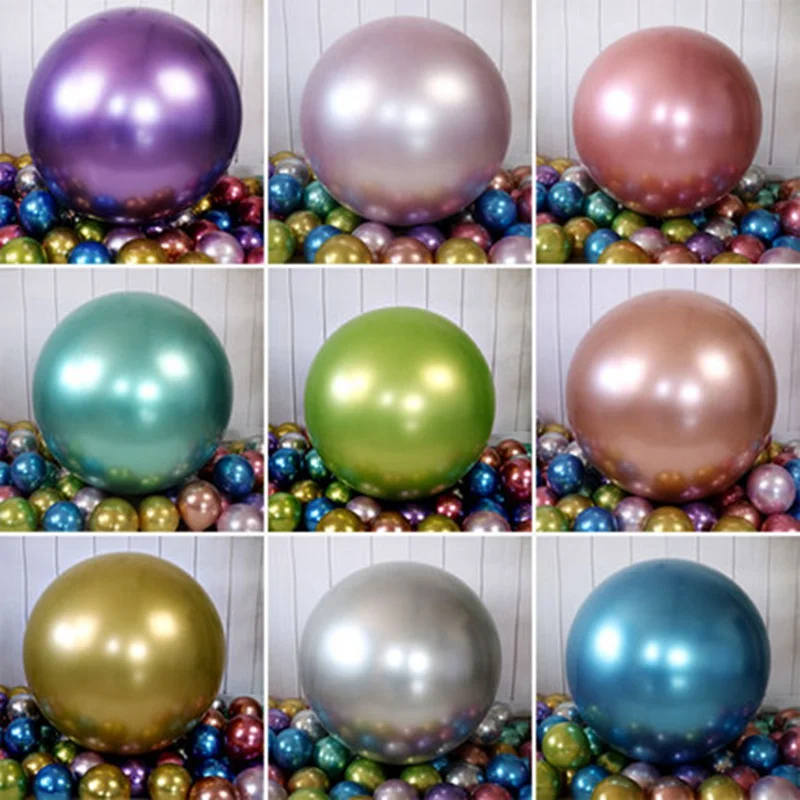2-20Pcs-36inch-Big-Size-Chrome-Metallic-Latex-Balloons-Metallic-Colors ...