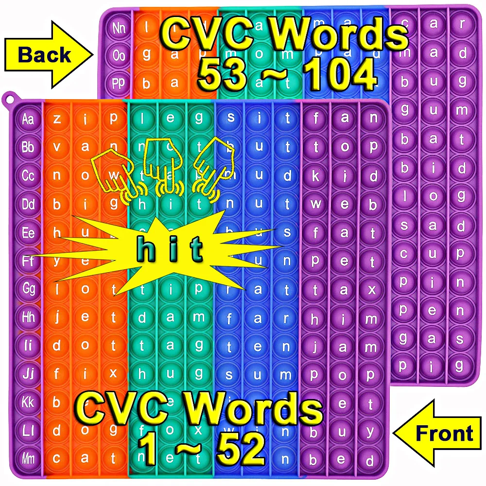 104-CVC-Words-Pop-Game-Toys-Silicone-English-Alphabets-Letters-Learning ...