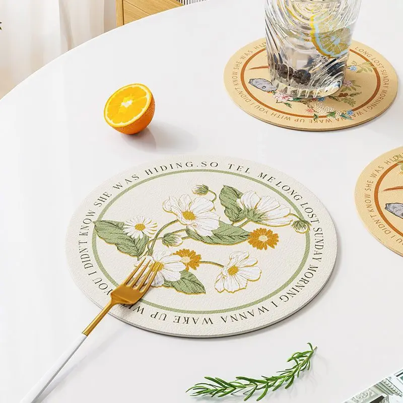 Table-Mat-Waterproof-Anti-scalding-Bowl-Mat-Light-Luxury-Round-Dining ...