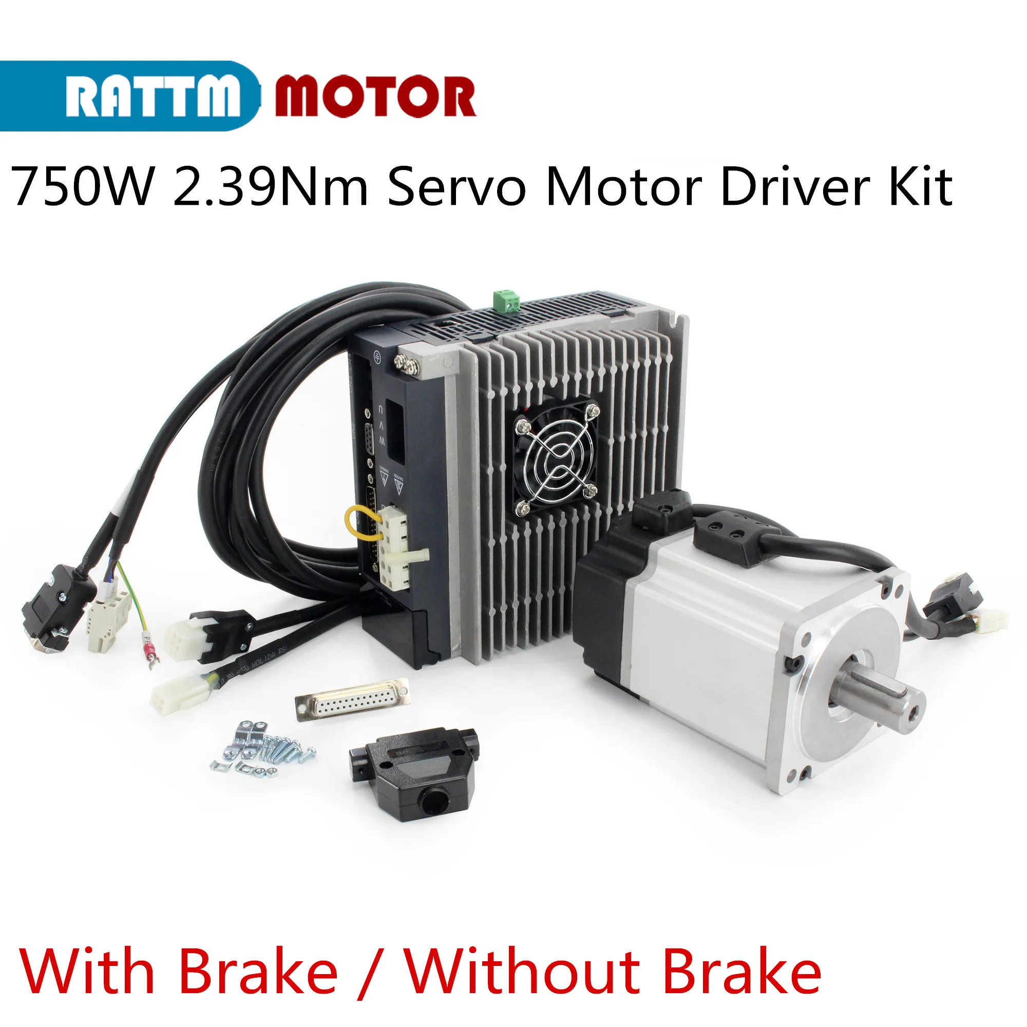 CNC-Servo-Motor-Kit-0-75KW-750W-AC-Servo-Stepper-Motor-2-39Nm-3000rpm ...