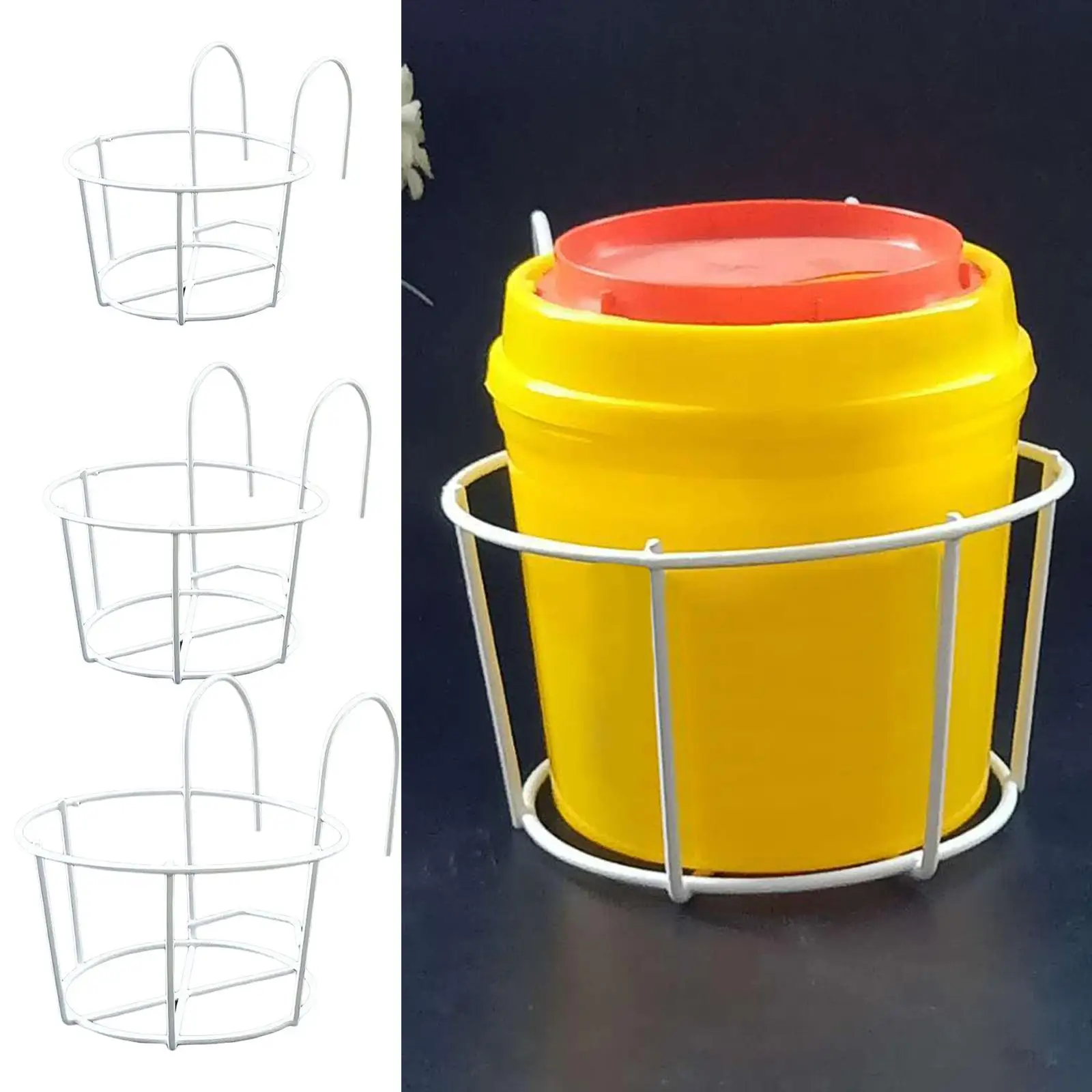 Hanging Storage Holder Bracket Rack for Sharps Container Waste Barrel Home