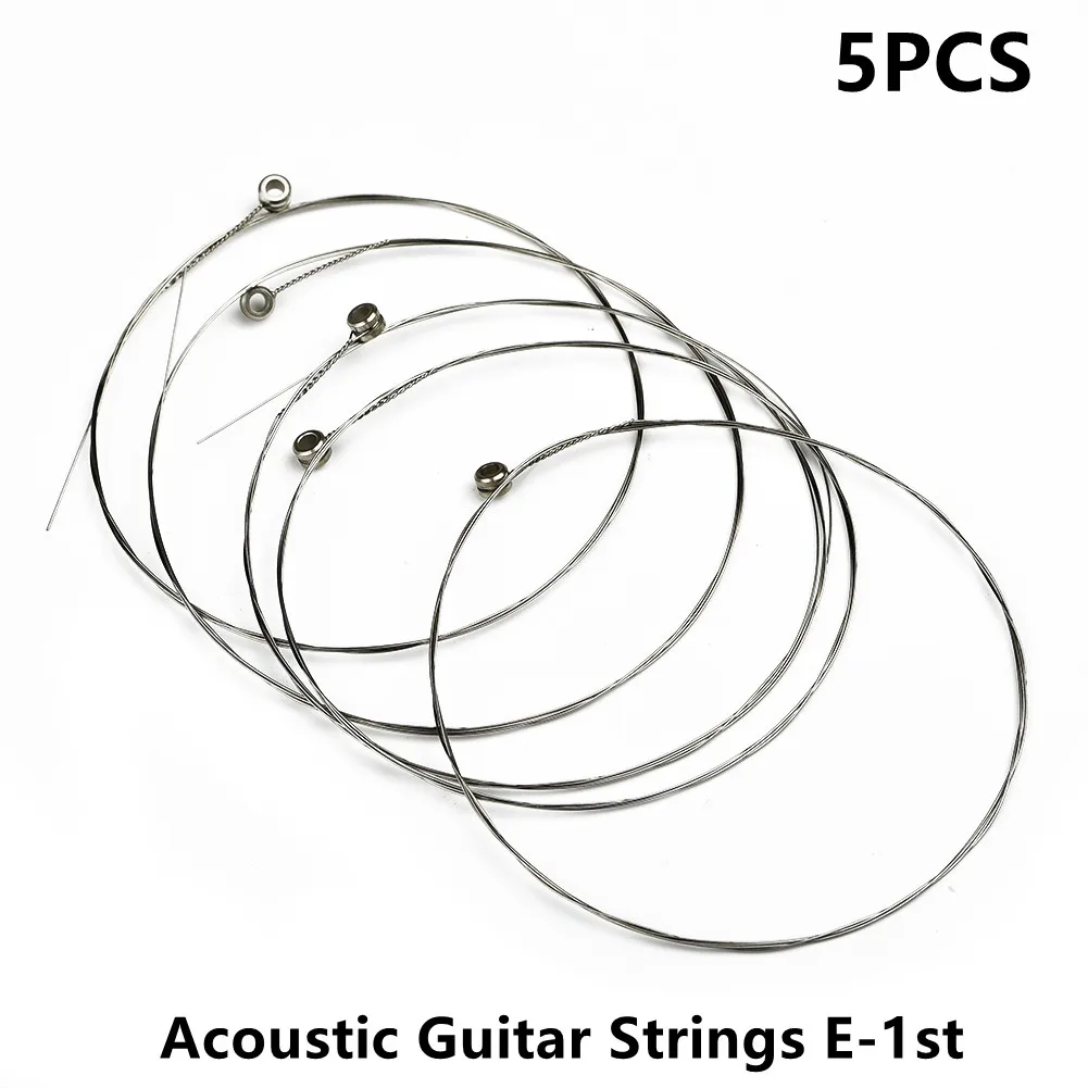 5Pcs-Single-Guitar-Strings-Acoustic-Guitars-Top-1st-E-Plain-Steel ...