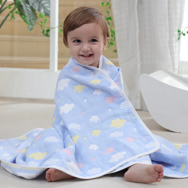 Baby Blanket 6 Layers Muslin Cotton Baby Swaddle Baby Warp Swaddle ...