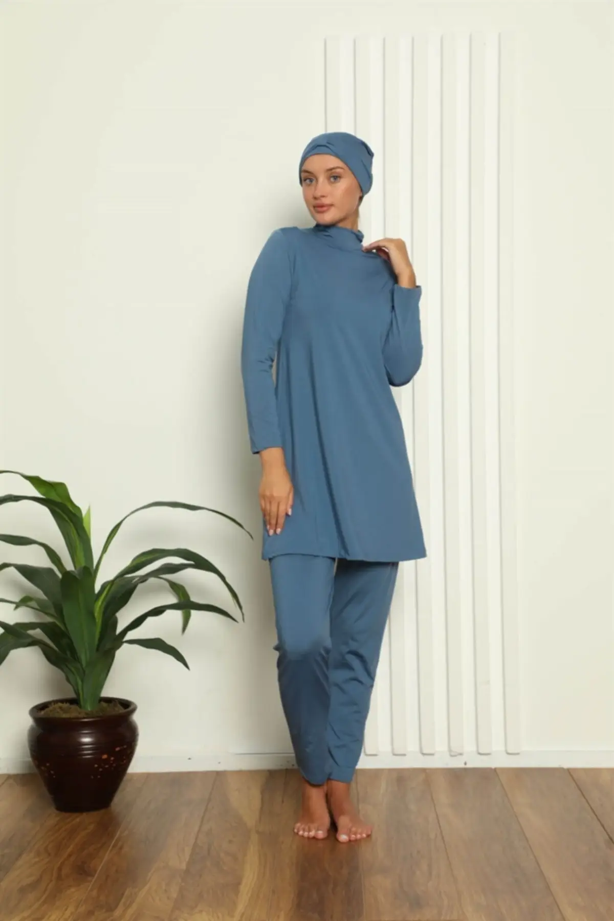 Modest-Muslim-swimwear-Islamic-swimsuit-fully-coated-with-hijab-Lycra ...