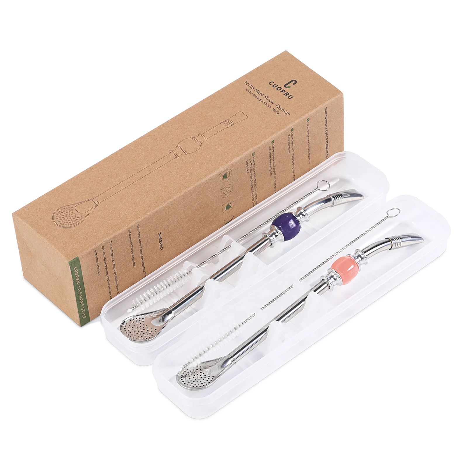 Yerba-Mate-Tea-Bombilla-Set-Stainless-Steel-Gourd-Reusable-Drinking ...