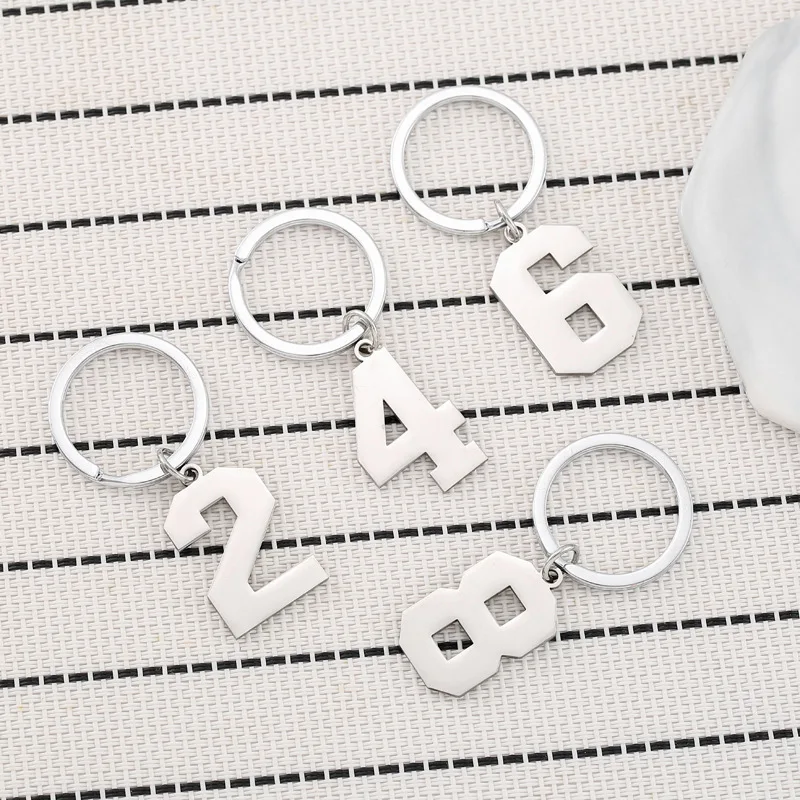 digital-keychain-Design-art-Number-digital-pattern-Pendant-Car-Key ...