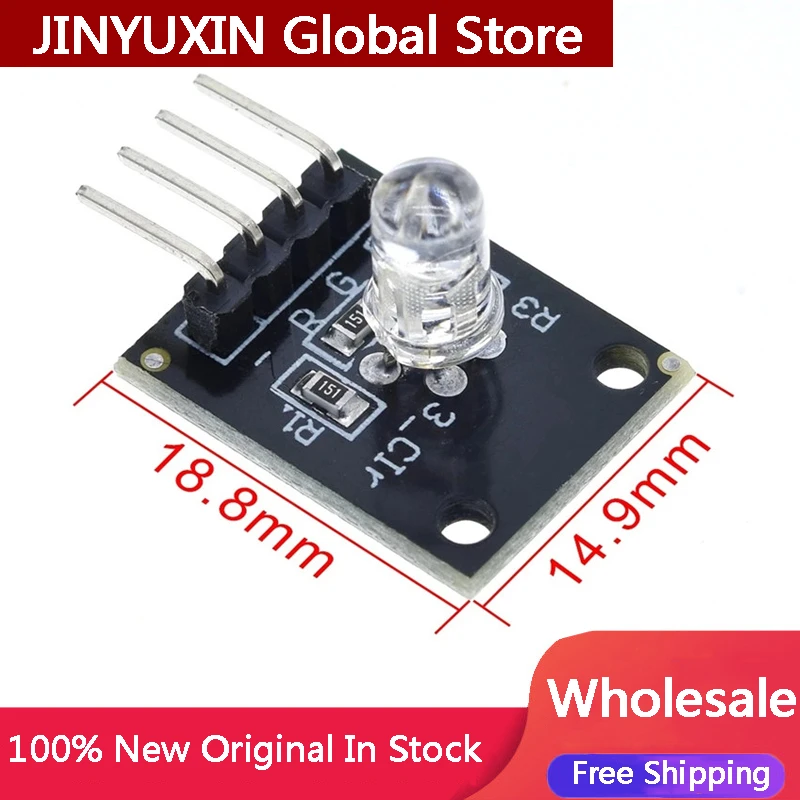 20PCS 7-color controllable RGB module 3-color LED module red, green and ...