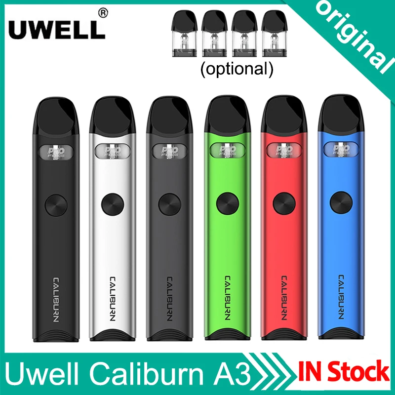Original-Uwell-Caliburn-A3-Pod-Vape-Kit-520mAh-Battery-2m-FeCrAl-Meshed ...