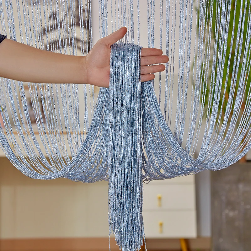 Polyester-Denser-string-curtain-1X2-M-Tassel-fringe-shiny-curtain-for ...