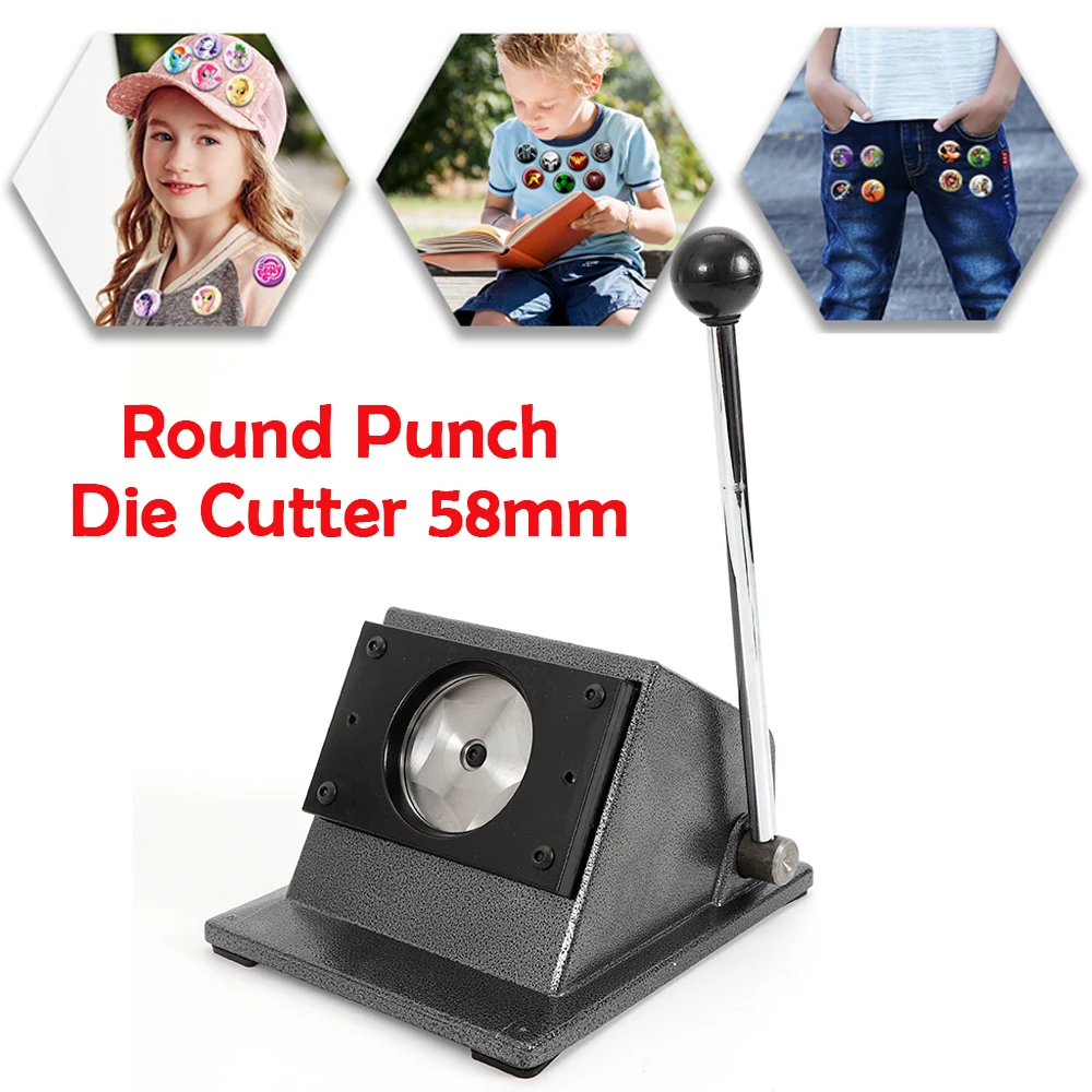 Round Punch Die Cutter Graphic 58mm Card Cutting Machine 1Pc New Manual ...