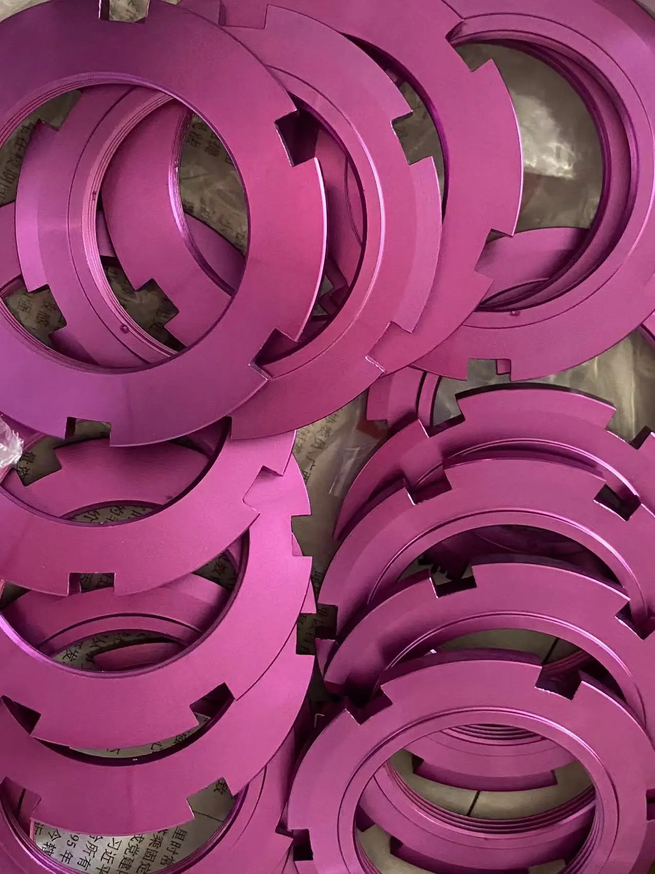 purple color anodized aluminum locking nuts M52*1.5MM for coilovers ...