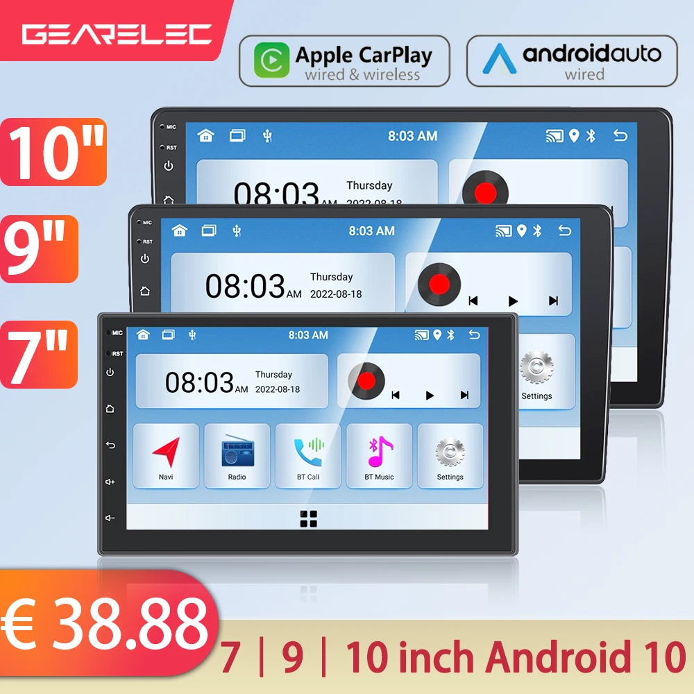 2 Din Android 7 9 10 Inch Car Multimedia Video Player 2din Stereo Radio ...