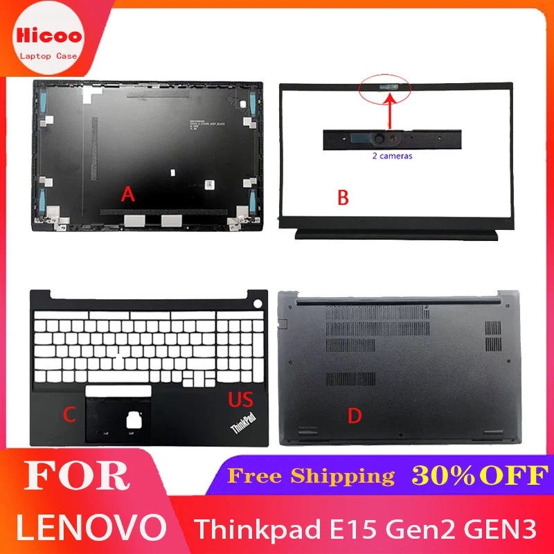 For-Lenovo-Thinkpad-E15-Gen2-GEN3-LCD-Back-Cover-LCD-Front-Cover-Palm ...