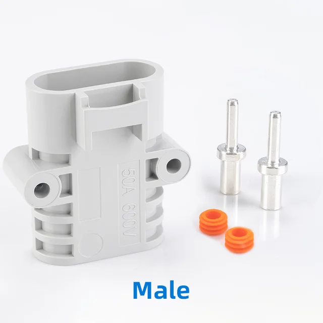 2 Pin Connector 50A Waterproof Parking Air Conditioner Connector 600V ...