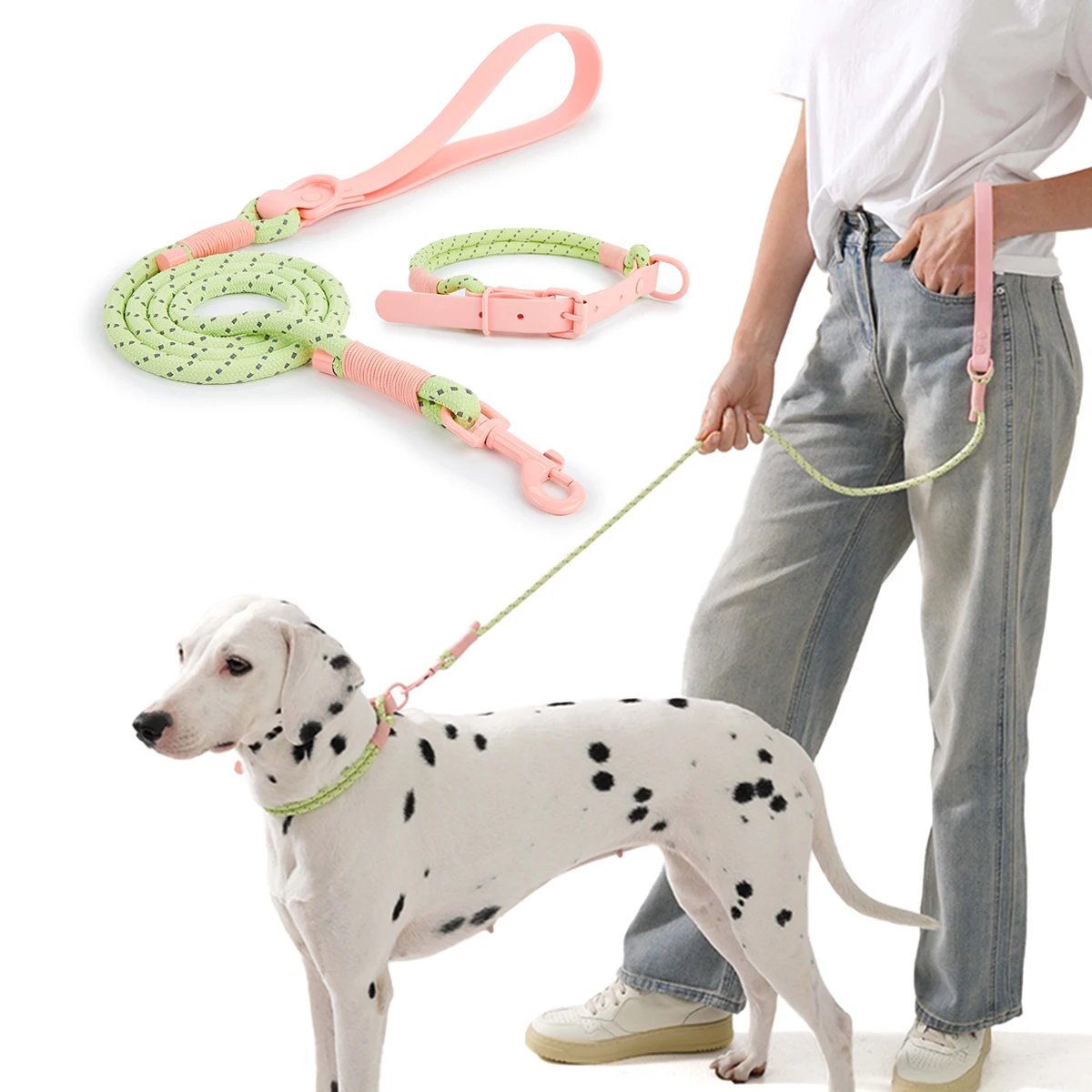 New-Pet-Lead-Collar-And-Leash-Set-3M-Reflective-effect-safety-dog ...
