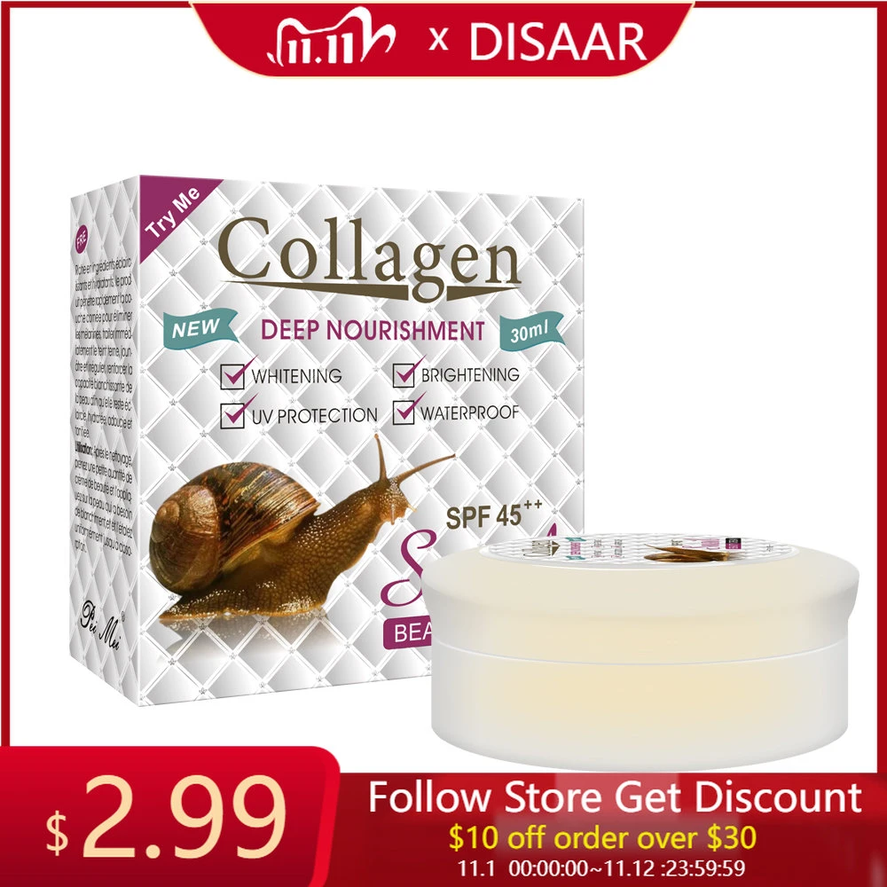 30ml Snail Collagen Face Day Cream Moisturizing Skin Care Emulsion Spf ...
