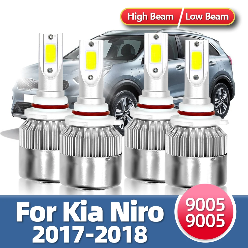 LSlight 4x LED 헤드라이트 전구, 하이 로우 라이트 콤보 루세스 파라 헤드램프, 기아 니로 프론트 카 터보 램프, 2017 2018 2019| | - AliExpress