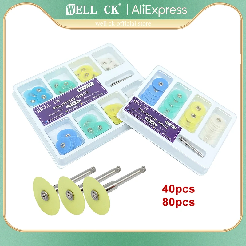 40pcs Or 80pcs/Box Dental Composite Polishing Disc Rivet With 1 Piece ...