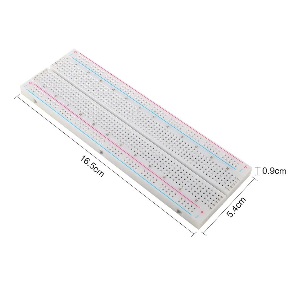 10PCS-830-Holes-Points-Breadboard-Solderless-PCB-Bread-Board-MB-102 ...