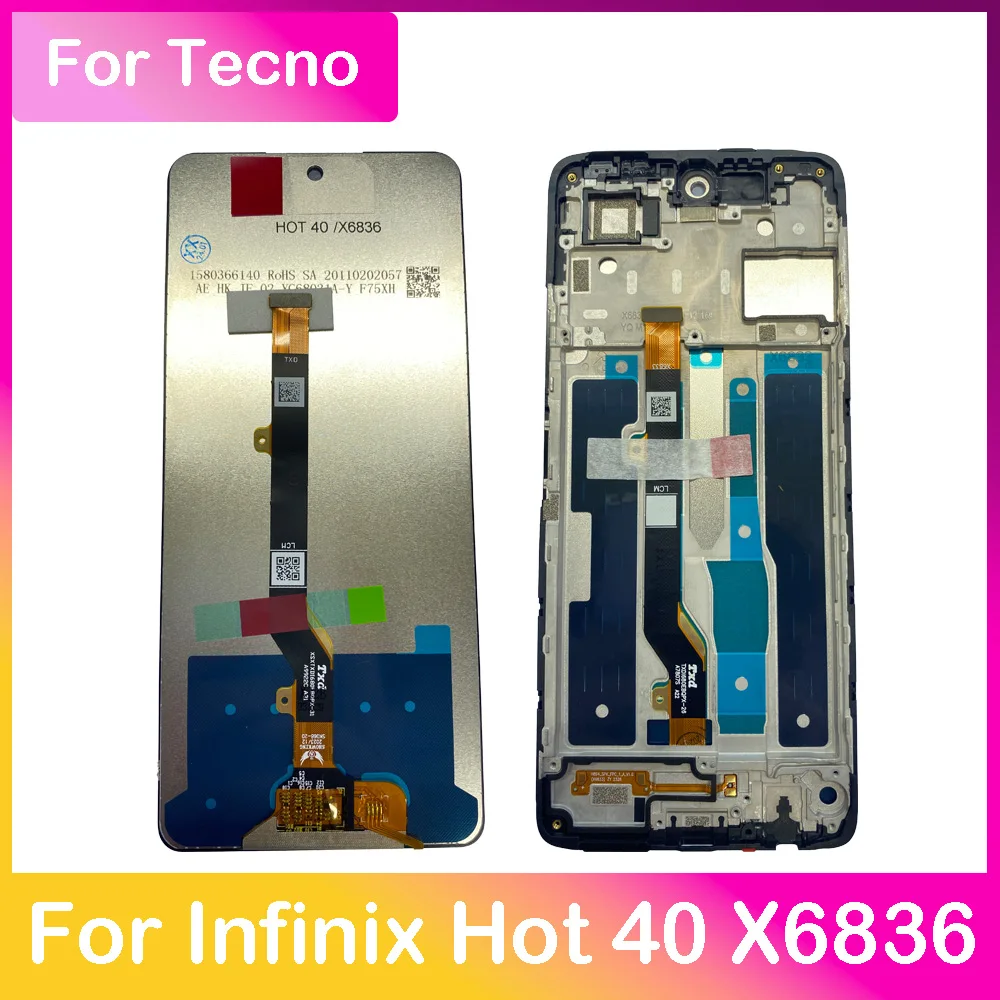 For-Infinix-Hot-40-X6836-LCD-Display-Touch-Panel-Screen-Digitizer-With ...