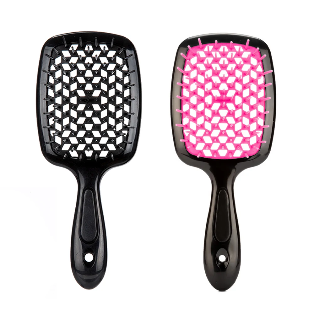 Fluffy-Shape-Mesh-Comb-Hairdressing-detangling-hair-brush-Plastic ...