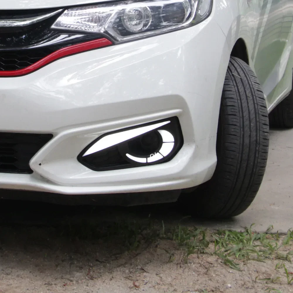 Car lights For Honda Fit GK5 2018-2019 Front Bumper Upgrade LED Hawk ...