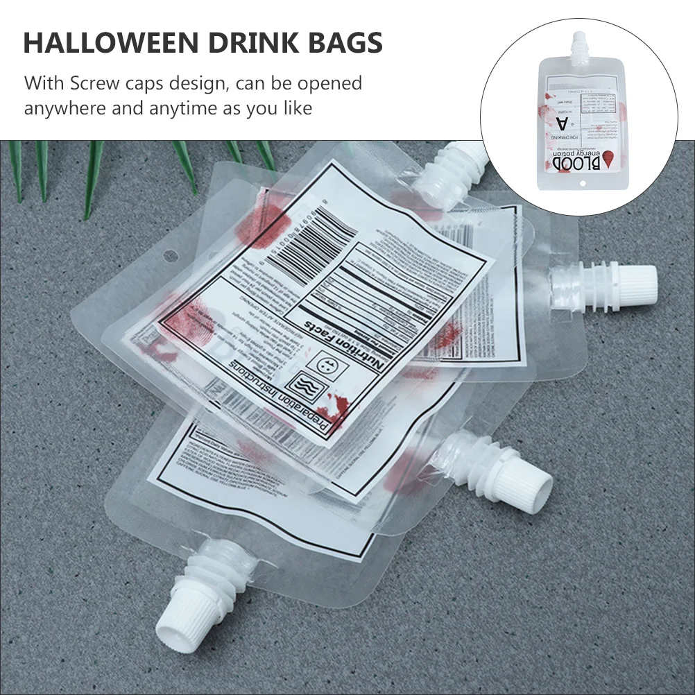 14pcs Blood Pouches Halloween Party Drink Container Bags random Type 本格派ま！