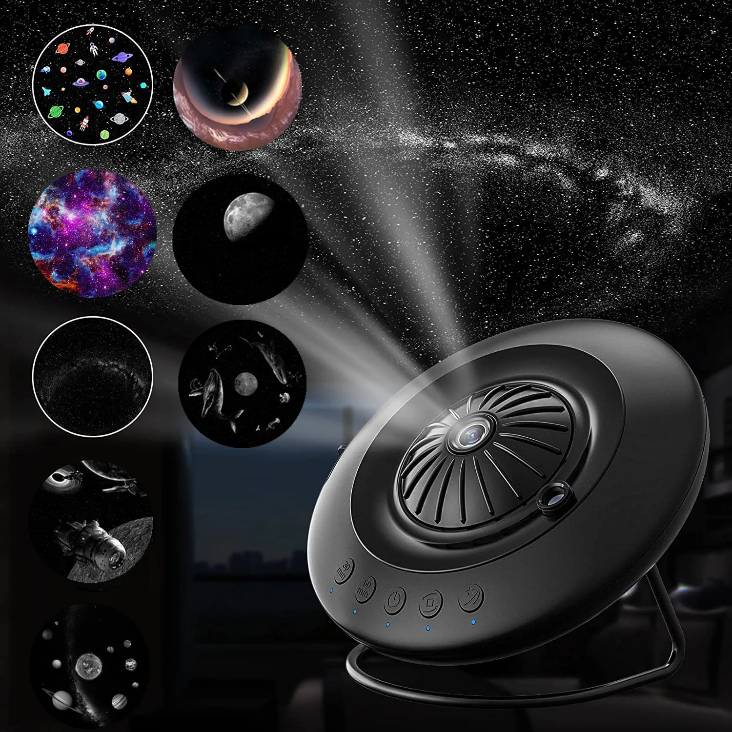 8-in-1-LED-UFO-Star-Projector-Night-Light-Projection-Galaxy-Starry-Sky-Rechargeable-Projector ...