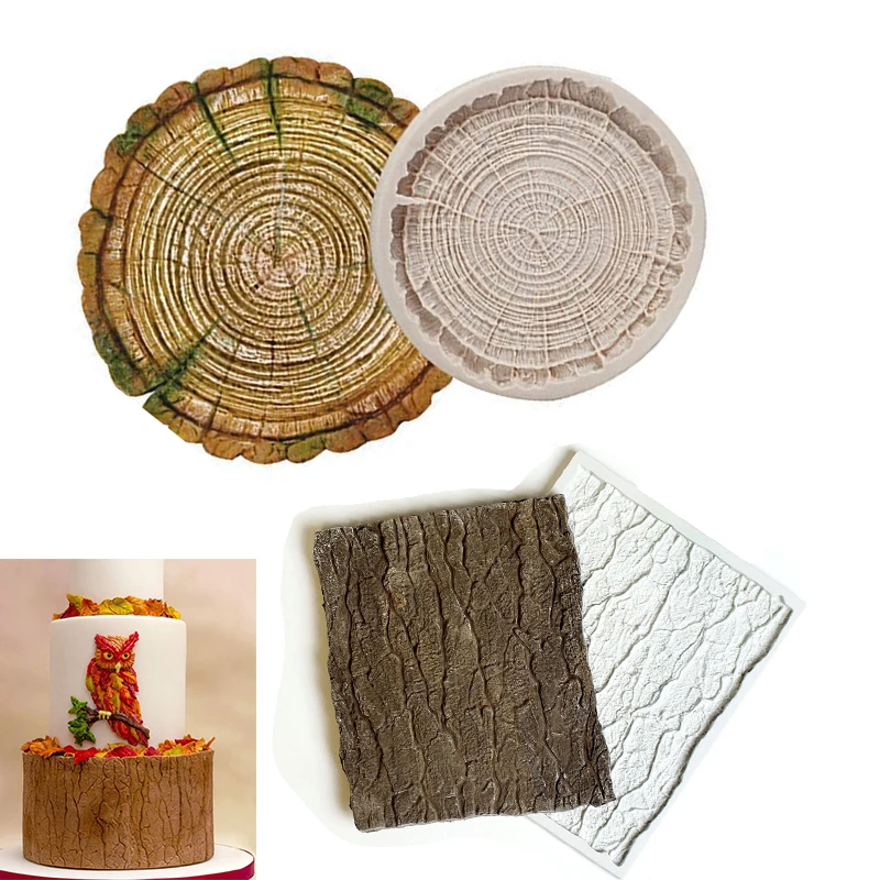 3D-Tree-Stump-Fondant-Mold-Wood-Bark-Texture-Impression-Lace-Mat-Cake ...