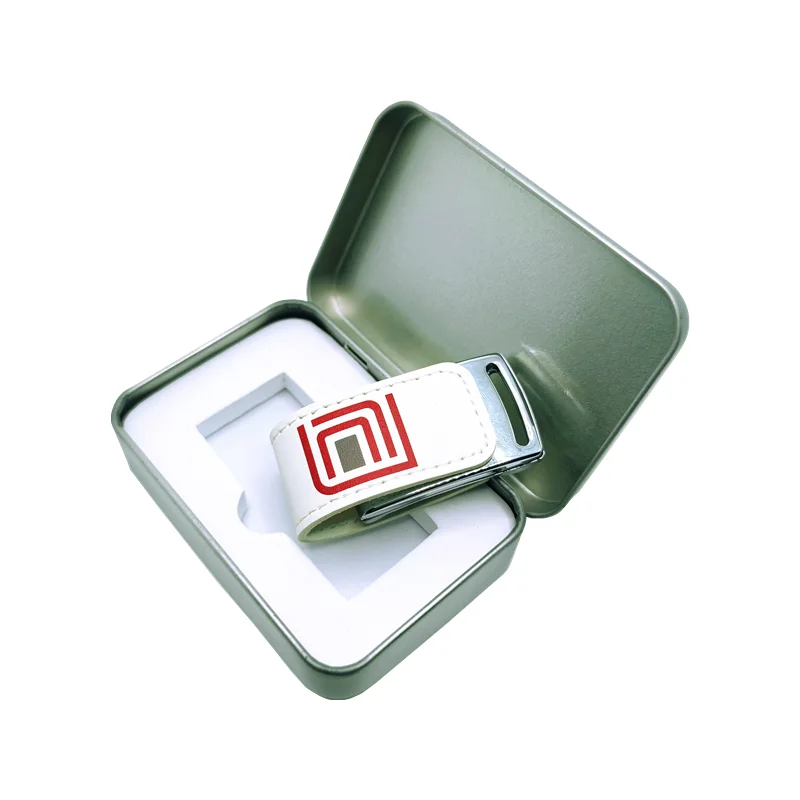 Free-Custom-LOGO-Metal-White-Leather-USB-3-0-High-speed-Flash-Drive-4GB ...