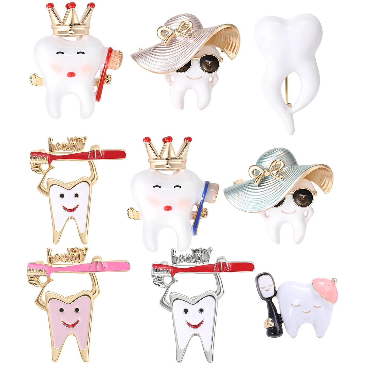 Beaut-Berry-Enamel-Dental-Toothbrush-Brooches-For-Women-5-color-Medical ...