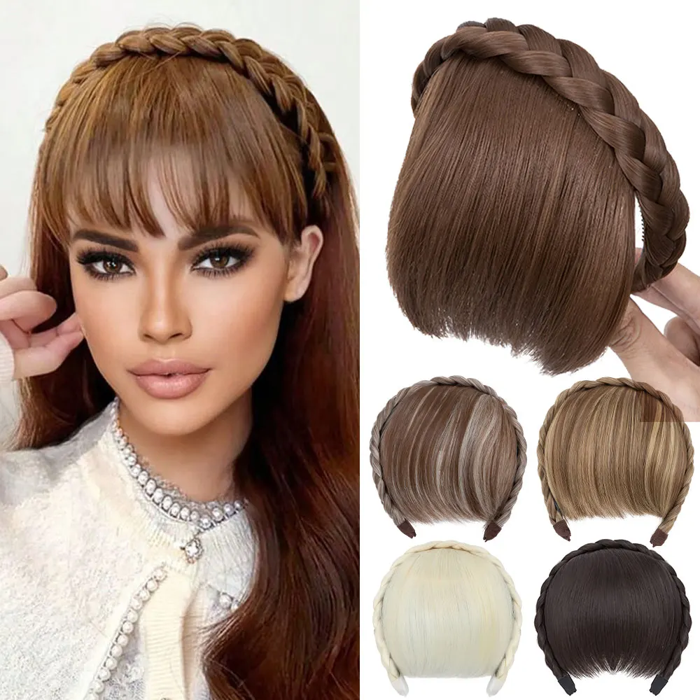 S-noilite Synthetic Headband Bangs Extensions Hair Blunt Fringe Wig ...