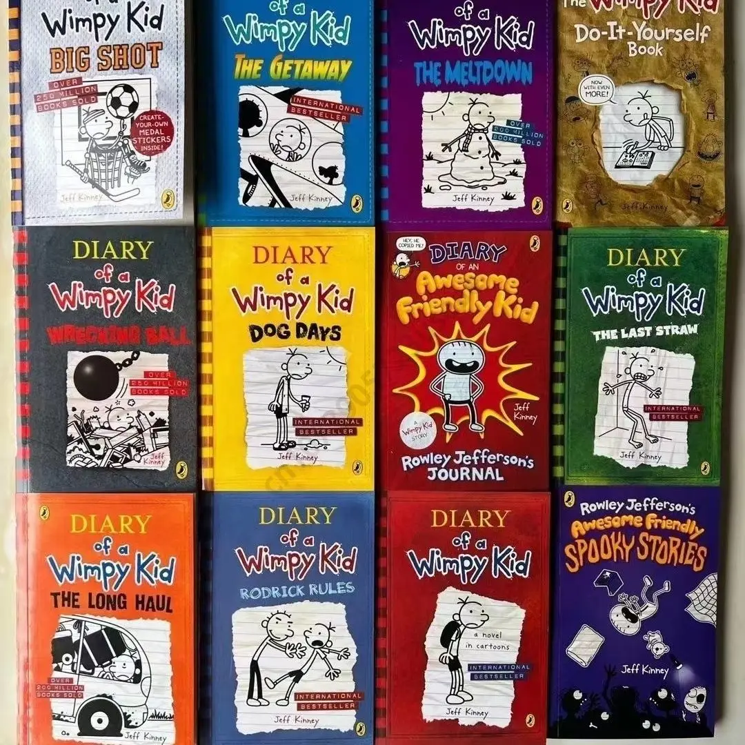 21-Volumes-English-Version-Diary-of-A-Wimpy-Kid-Set-Children-Books-for ...