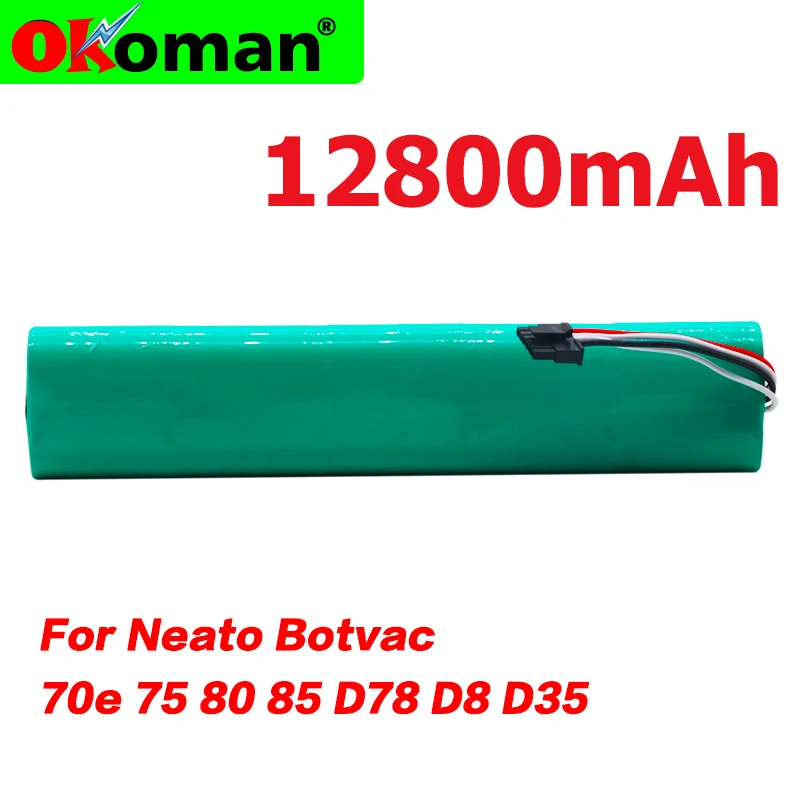 Upgrade 12800mAh 12V Ni-MH Battery For Neato Botvac 70E 75 80 85 D75 D8 D85 Vacuum Cleaners ...