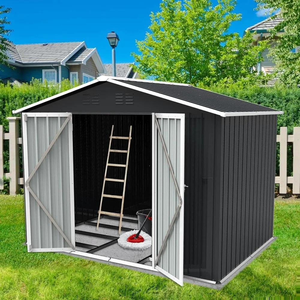 Sheds-Outdoor-Storage-Booth-Lawn-Backyard-Tool-Shed-for-Garden-Black-8 ...