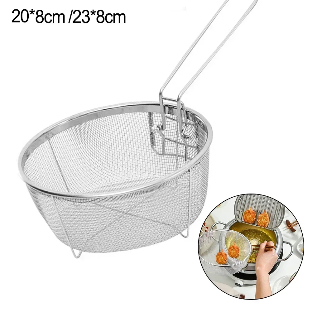 Stainless-Steel-Deep-Fry-Basket-Deep-Round-Fryer-Wire-Mesh-French-Chip ...