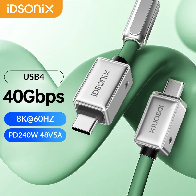 iDsonix USB Cable Type C to USB C Fast Charging Cable USB4 40Gbps Data Wire PD240W Charge 8K ...