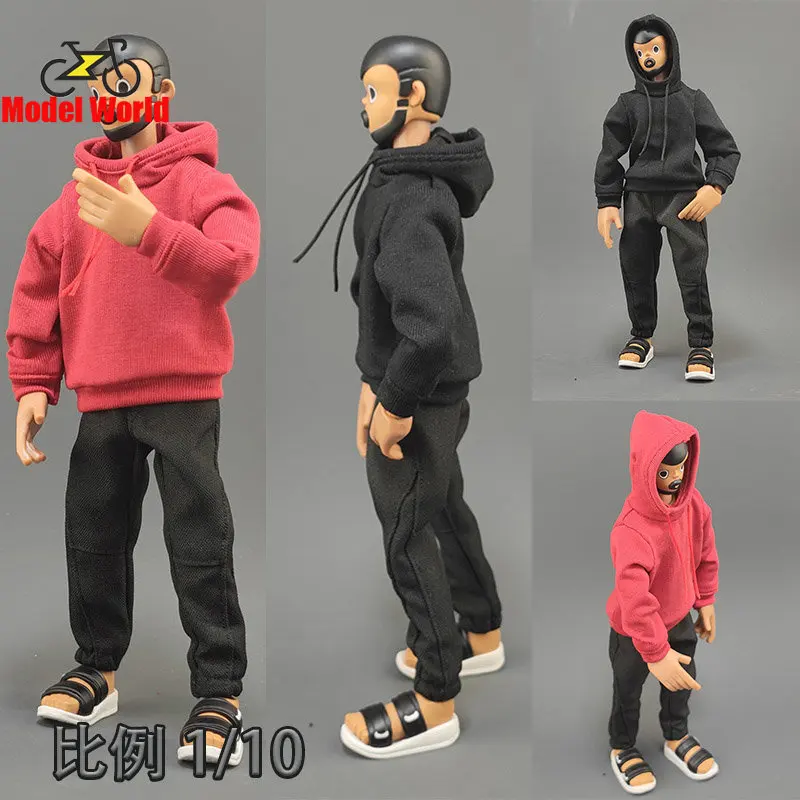 NEW-1-10-Scale-male-dolls-clothes-COME4ARTS-hoodie-red-black-fit-7-6 ...
