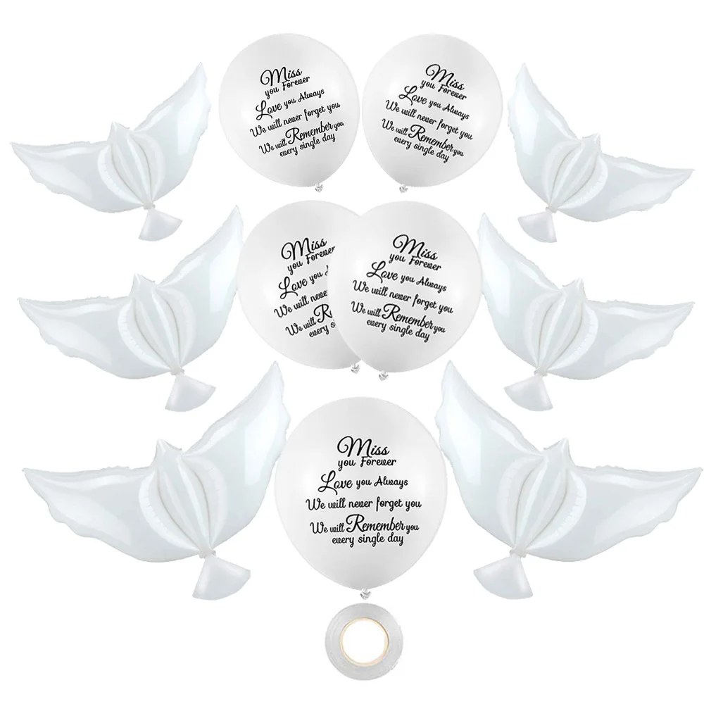 White-Memorial-Balloons-Latex-Balloons-12inch-White-Funeral-Balloons ...