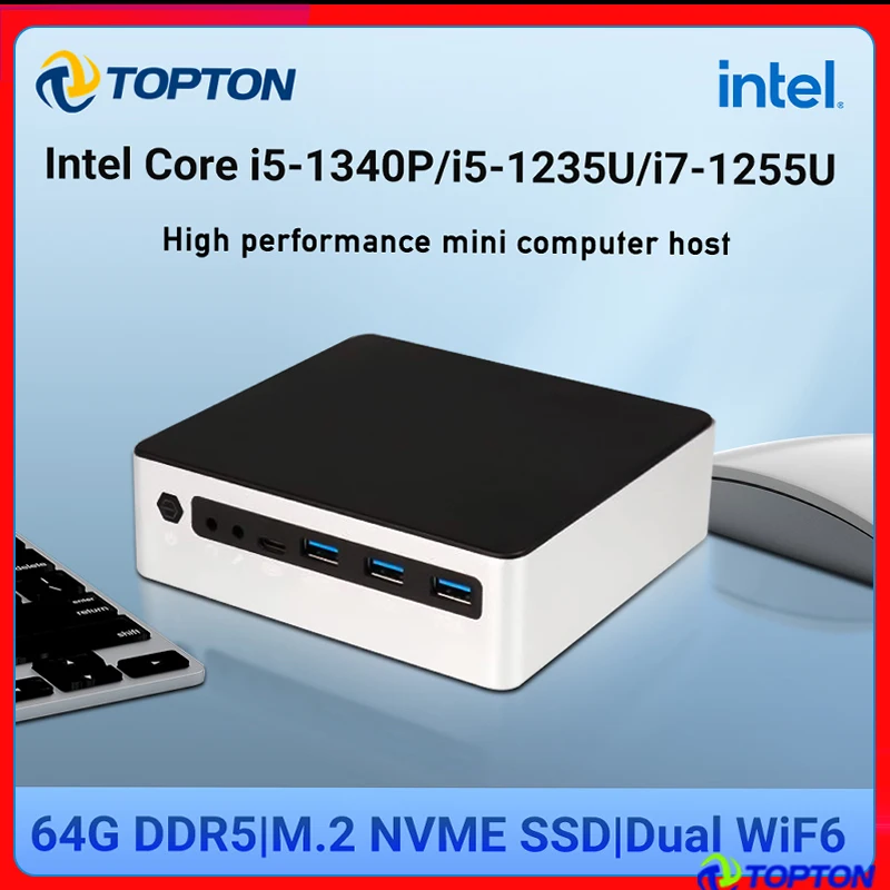 Topton-13th-Gen-Mini-PC-i7-1360P-i5-1340P-2xDDR5-4800MHz-2-NVMe-Windows ...