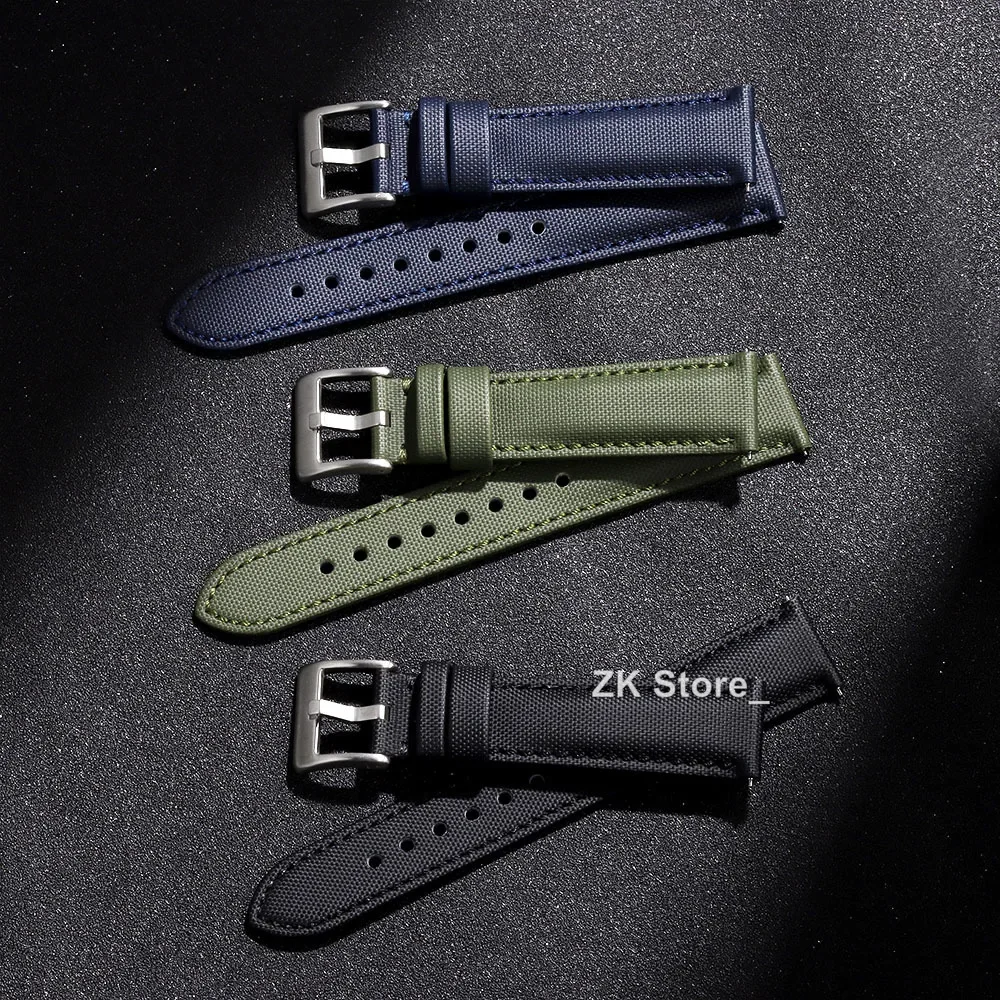 20mm 22mm Quality Nylon Sailcloth Watch Strap Bands Waterproof Fabric ...